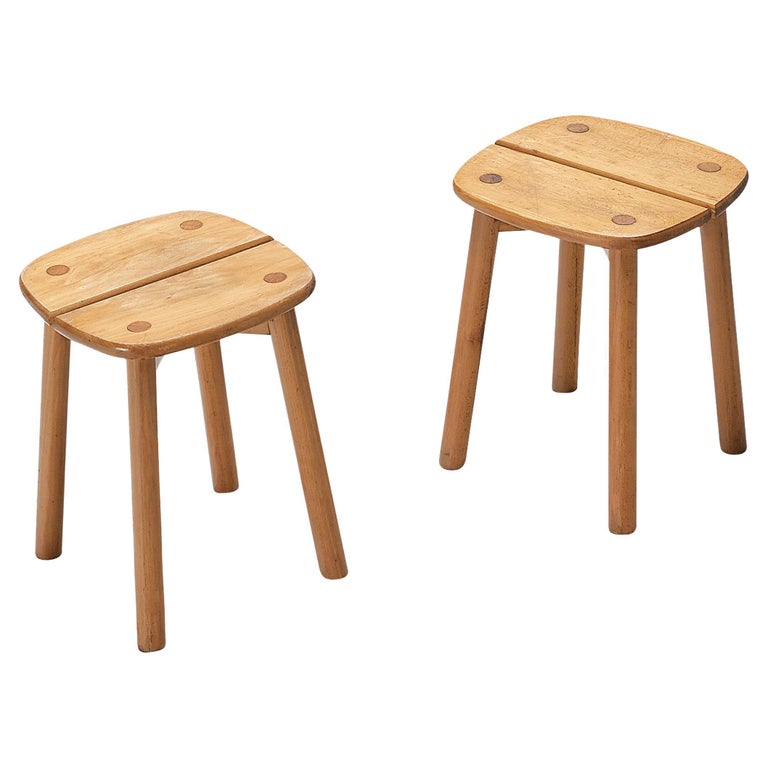 Pierre Gautier-Delaye Pair of Stools For Sale at 1stDibs