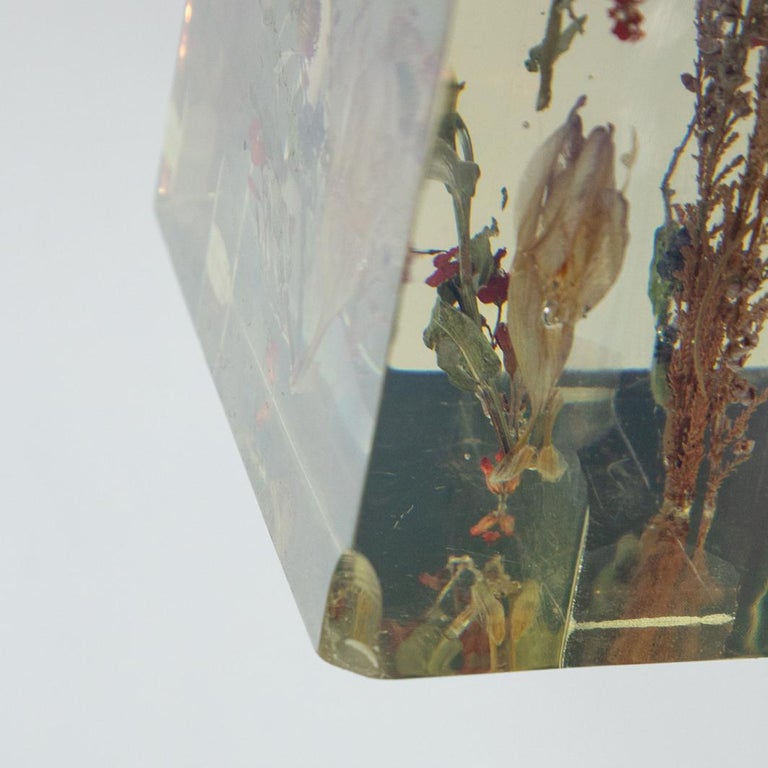 Pierre Giraudon Floral Resin Obelisk at 1stDibs