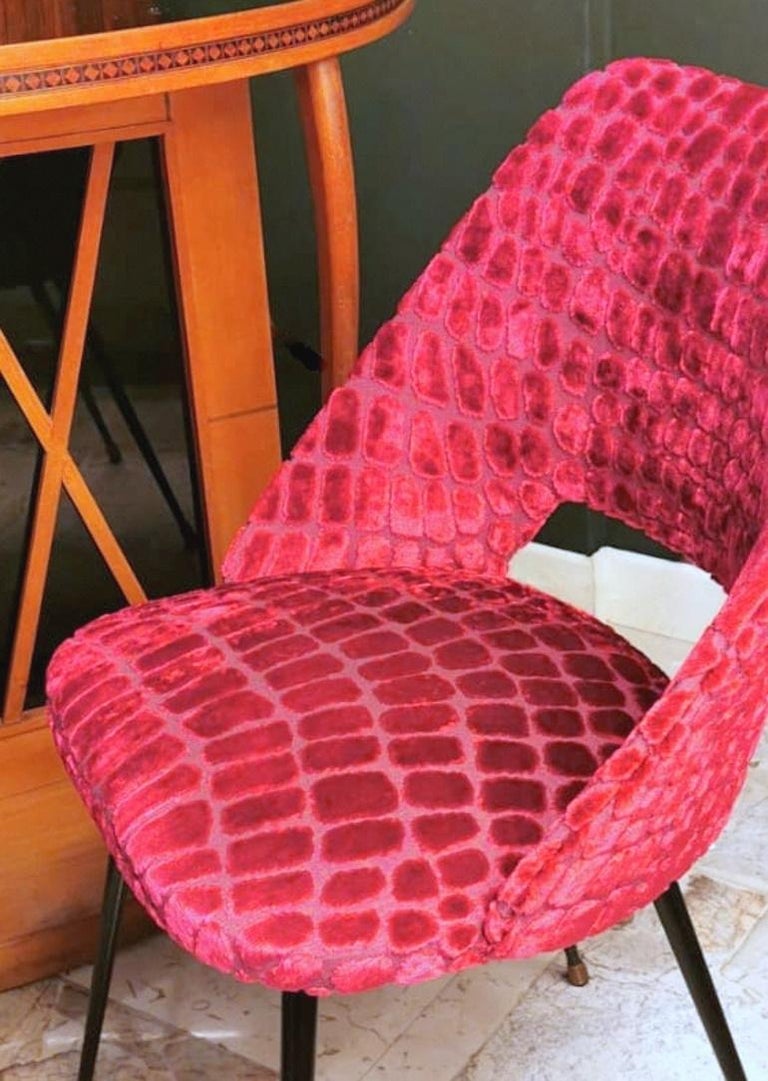 Pierre Guariche Designer French Chair with Guild Fabric For Sale at 1stDibs