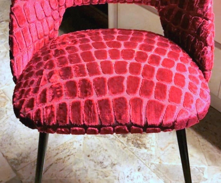 Pierre Guariche Designer French Chair with Guild Fabric For Sale at 1stDibs