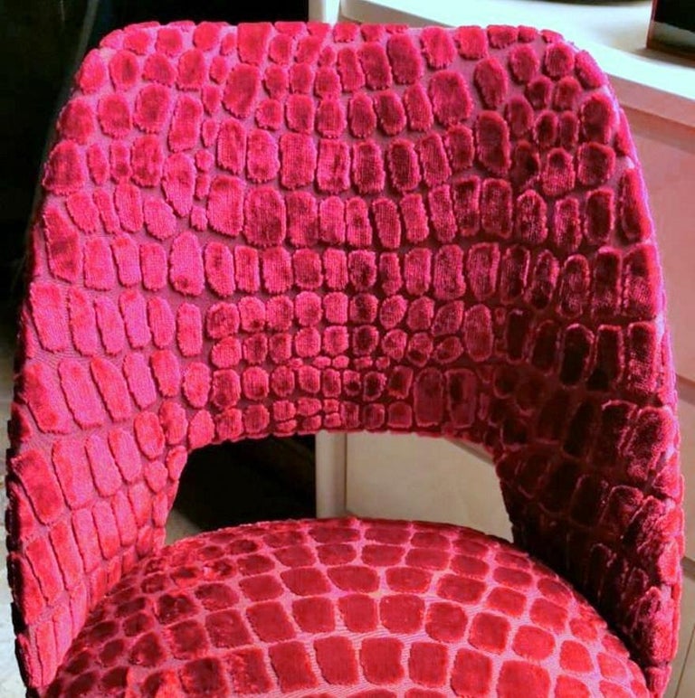 Pierre Guariche Designer French Chair with Guild Fabric For Sale at 1stDibs