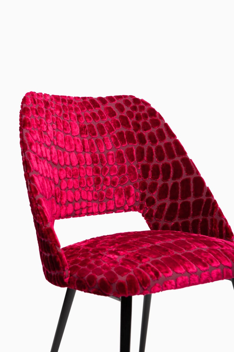 Pierre Guariche Designer French Chair with Guild Fabric For Sale at 1stDibs