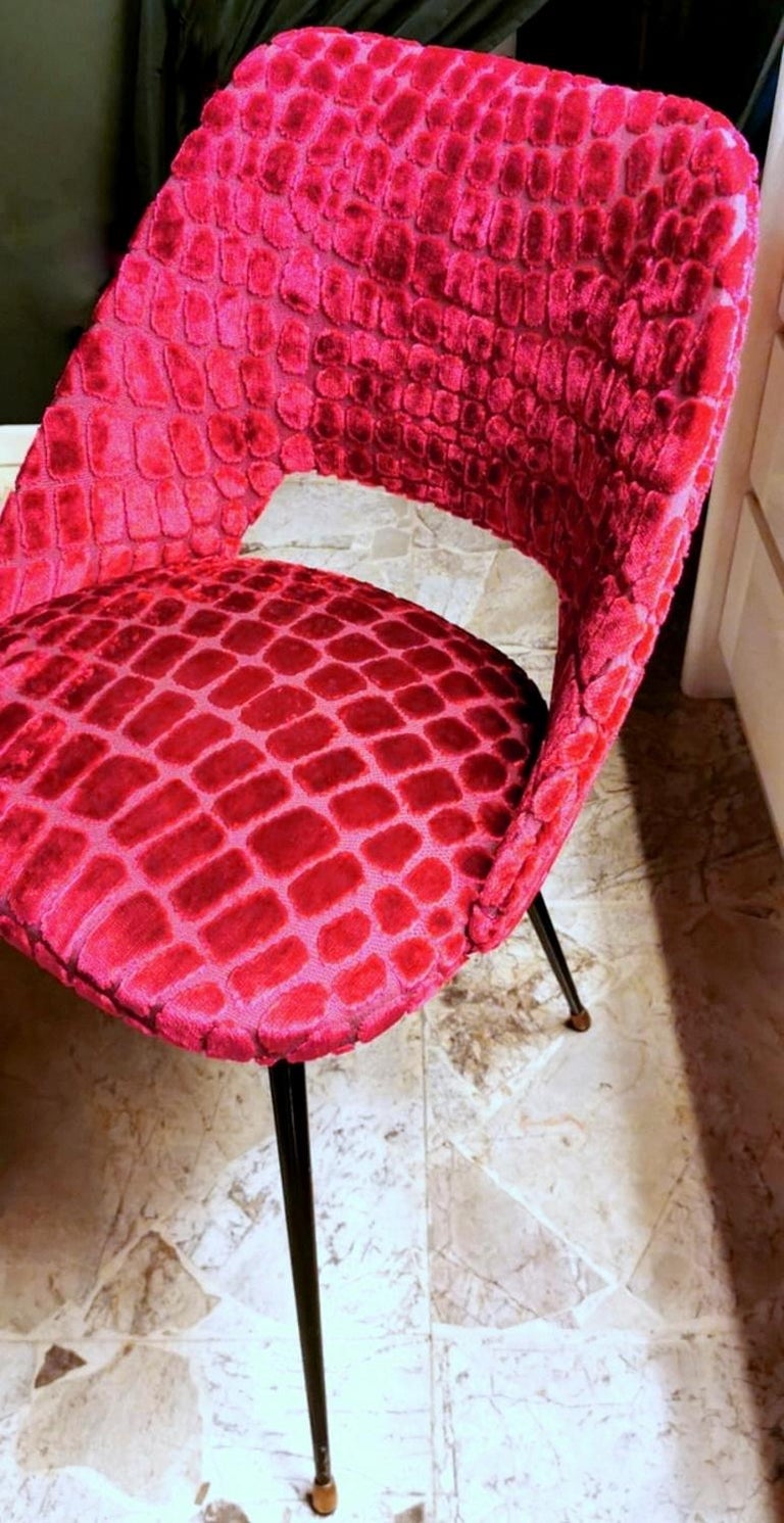 Pierre Guariche Designer French Chair with Guild Fabric For Sale at 1stDibs