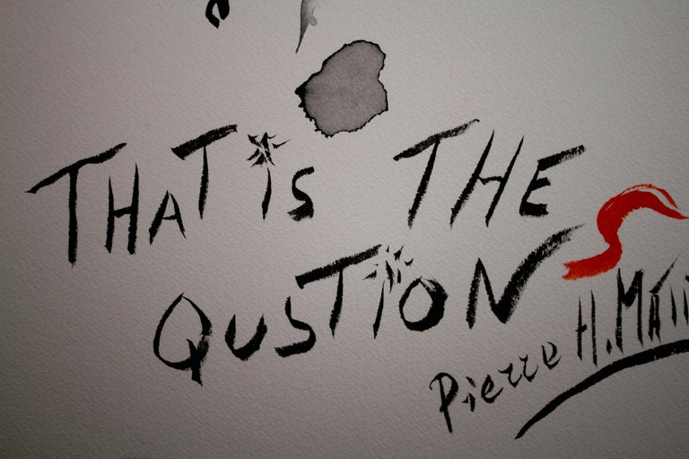 Pierre Henri Matisse That Is the Question Modern Linocut on Paper ...