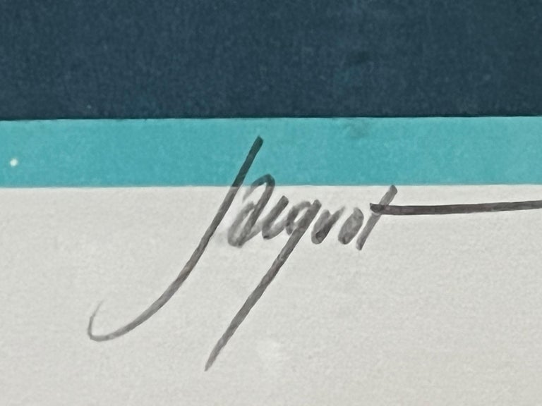 Pierre Jacquot - Arlequin Portrait Lithograph By Pierre Jacquot in Gold ...