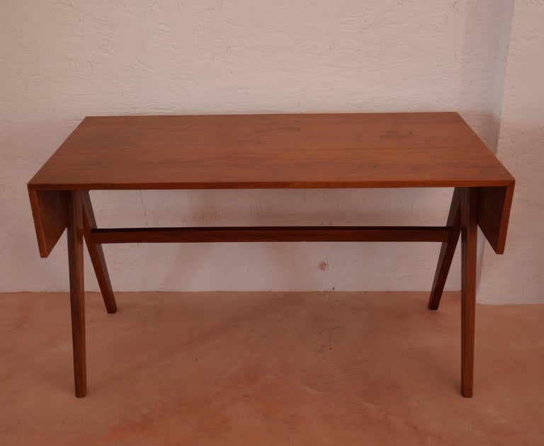 Pierre Jeanneret Desk Compas Legs, Teck, Chandigarh, India, 1960 For ...
