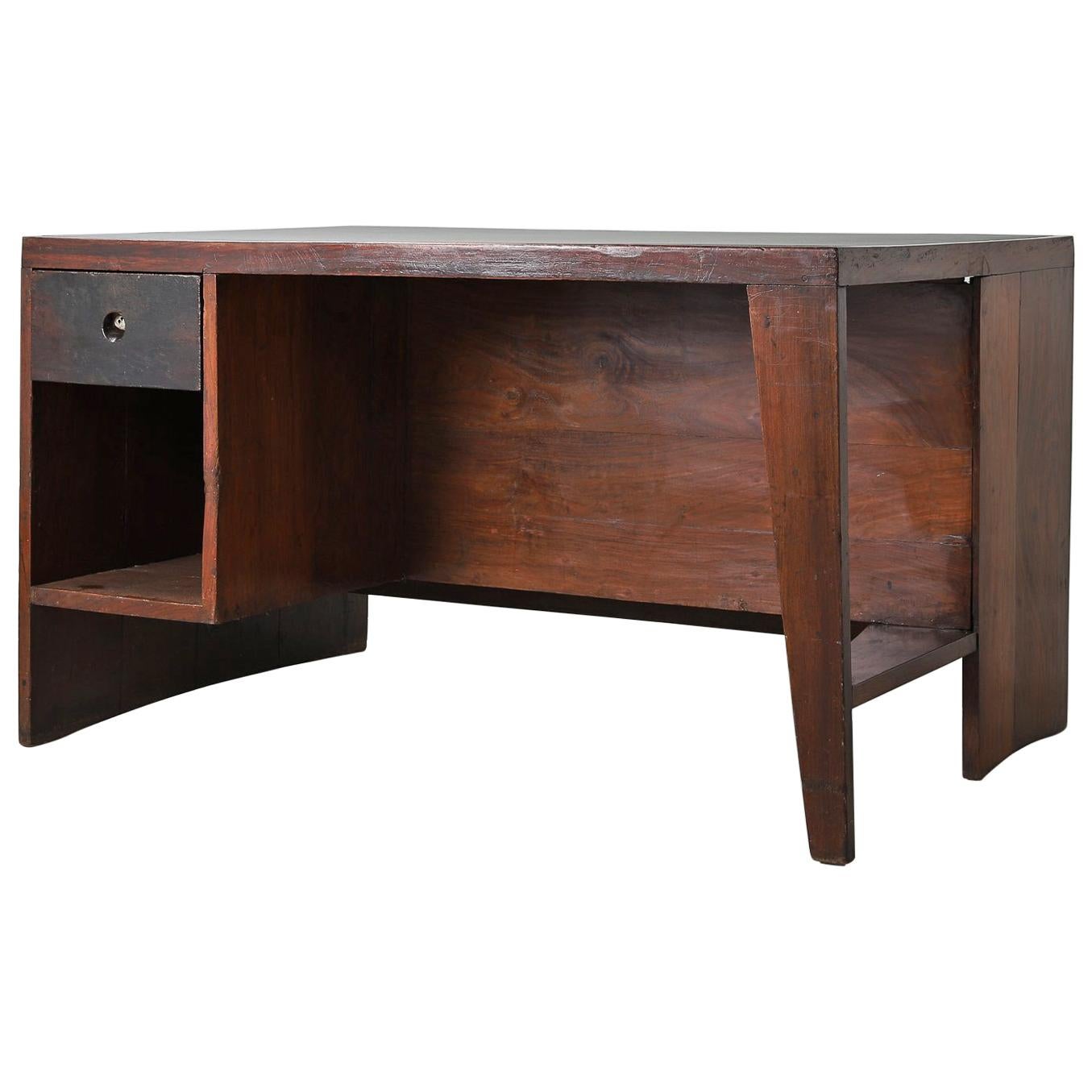 Pierre Jeanneret Desk with Bookcase, Model no. PJ-BU-02-A at 1stDibs