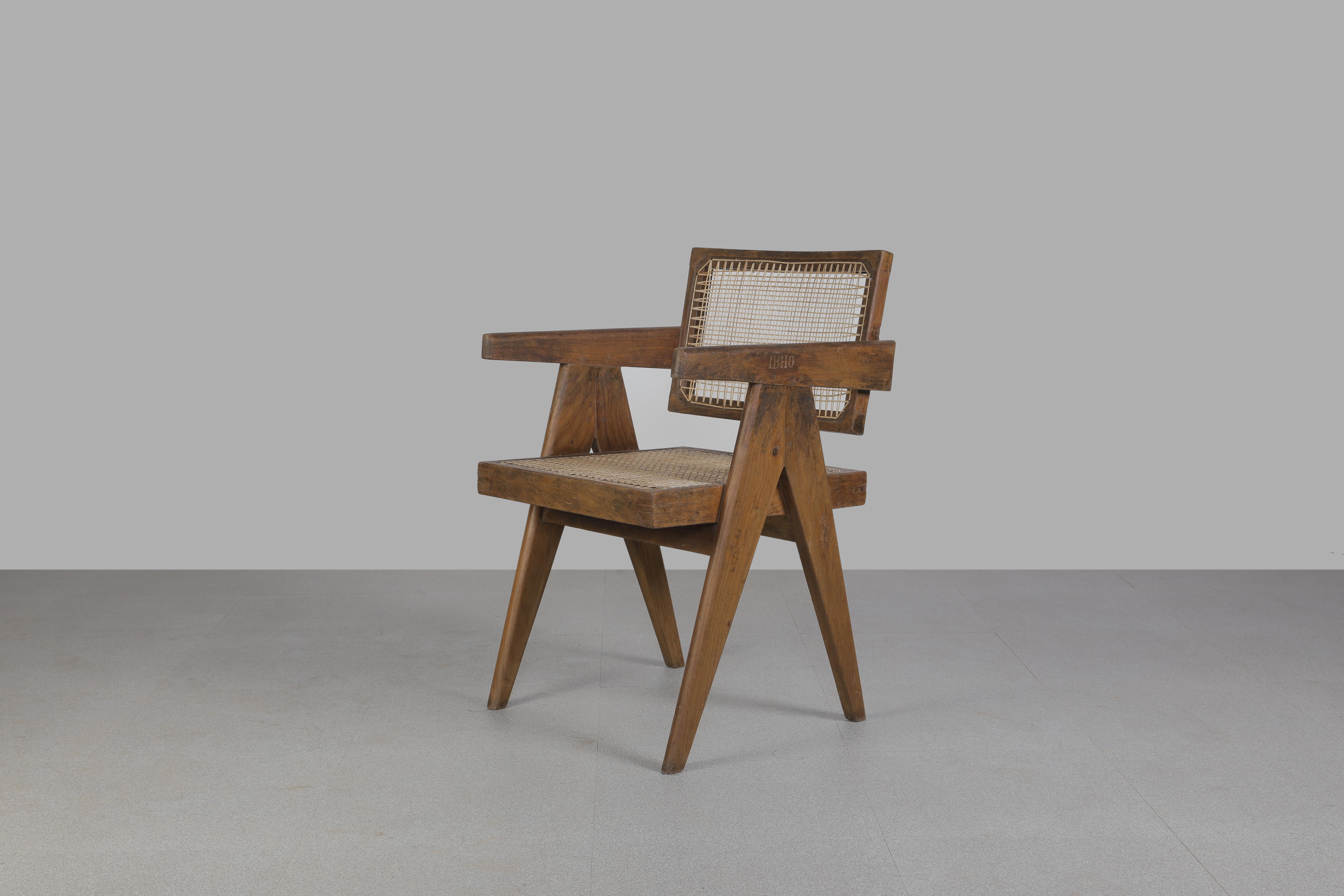 Pierre Jeanneret PJ-SI-28-A Set of 12 Chairs / Authentic Mid-Century ...