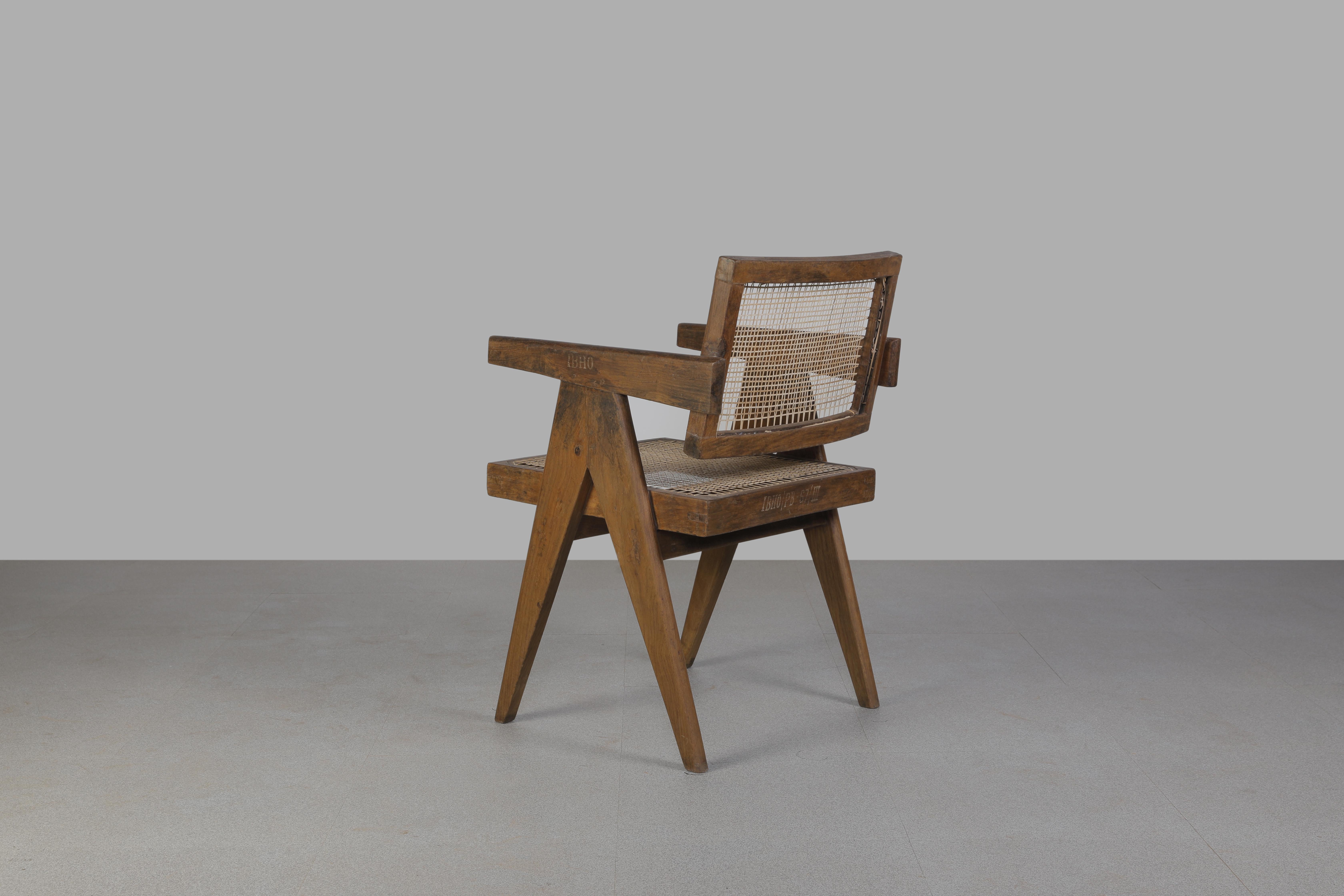 Pierre Jeanneret PJ-SI-28-A Set of 12 Chairs / Authentic Mid-Century ...