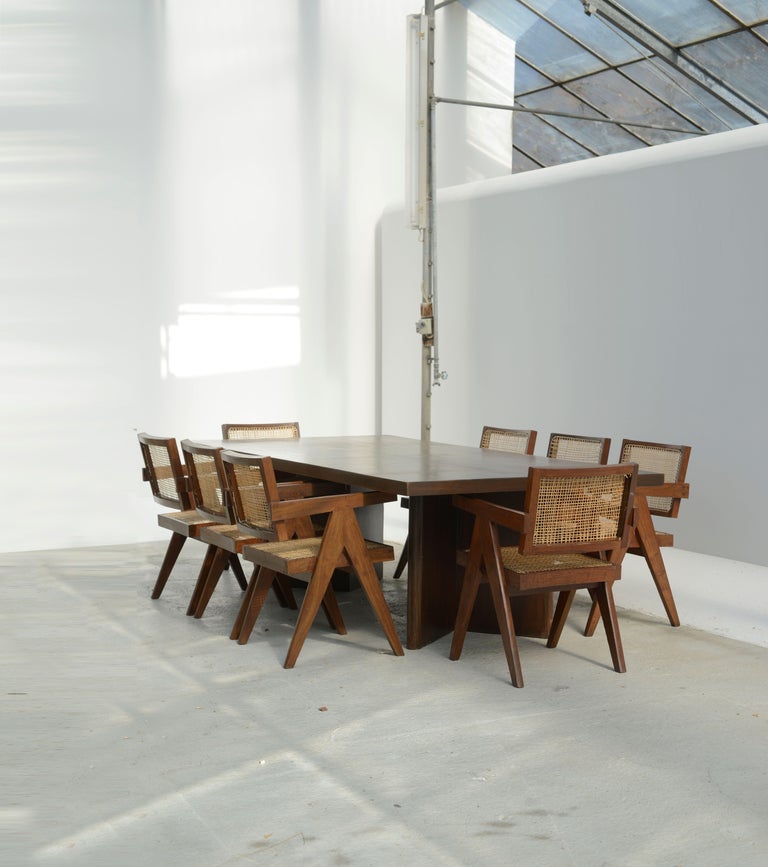 Pierre Jeanneret PJ-SI-28-A Set of 8 Chairs / Authentic Mid-Century ...