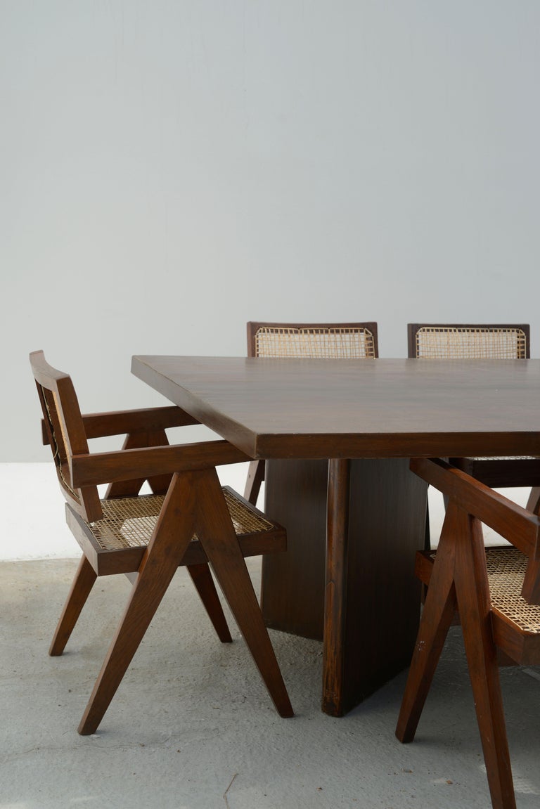 Pierre Jeanneret PJ-SI-28-A Set of 8 Chairs / Authentic Mid-Century ...