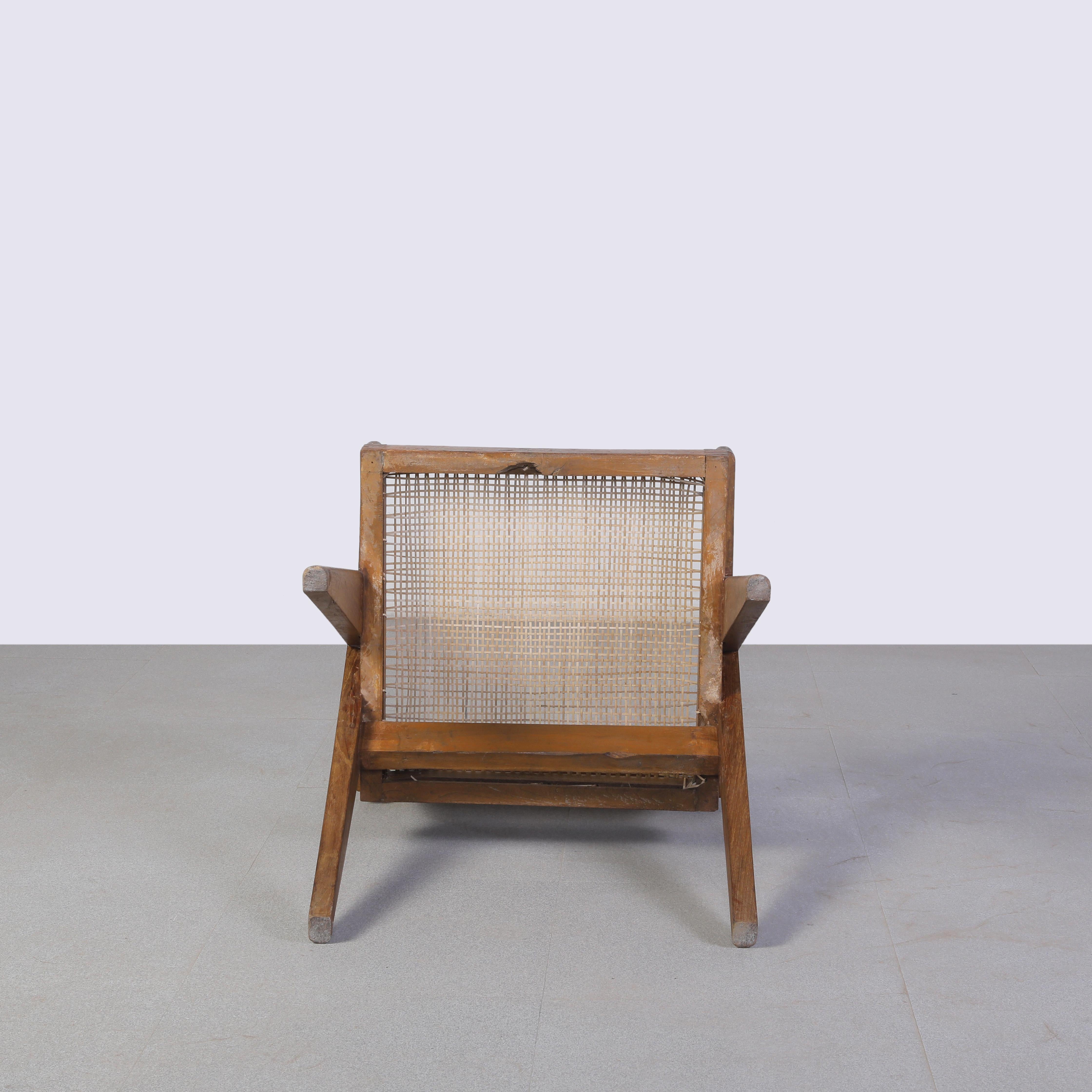 Pierre Jeanneret PJ-SI-28-B Office Cane Armchair/Authentic Mid-Century ...