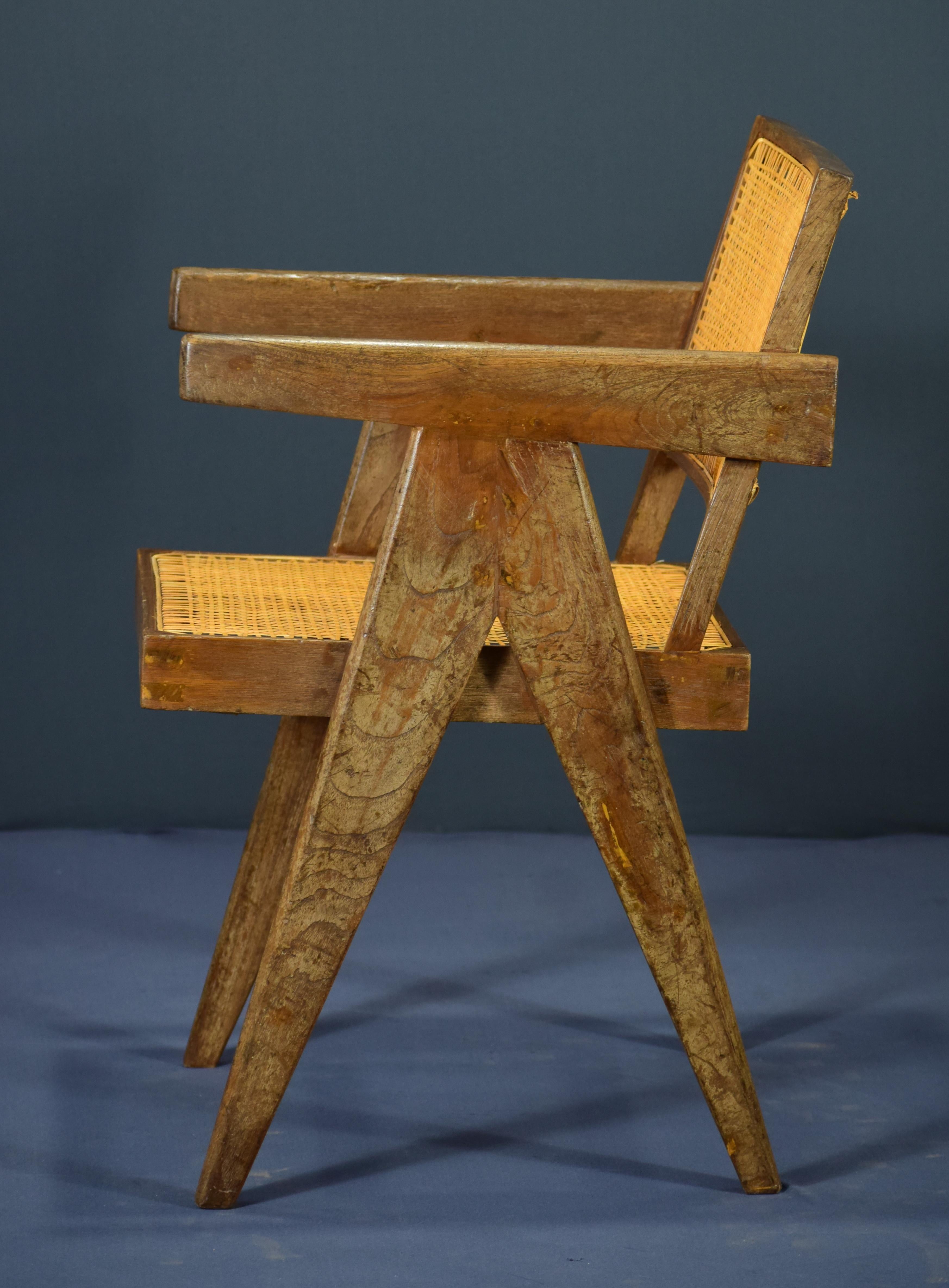 Pierre Jeanneret PJ-SI-28-B Set of 6 Chairs / Authentic Mid-Century ...