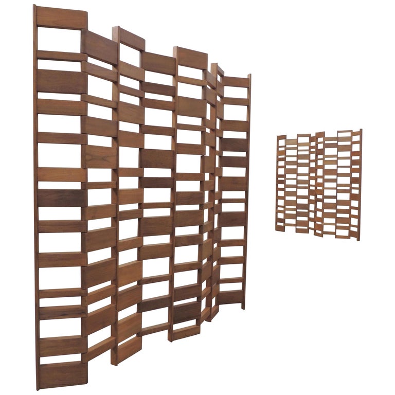 Contemporary Teak Room Divider For Sale at 1stDibs