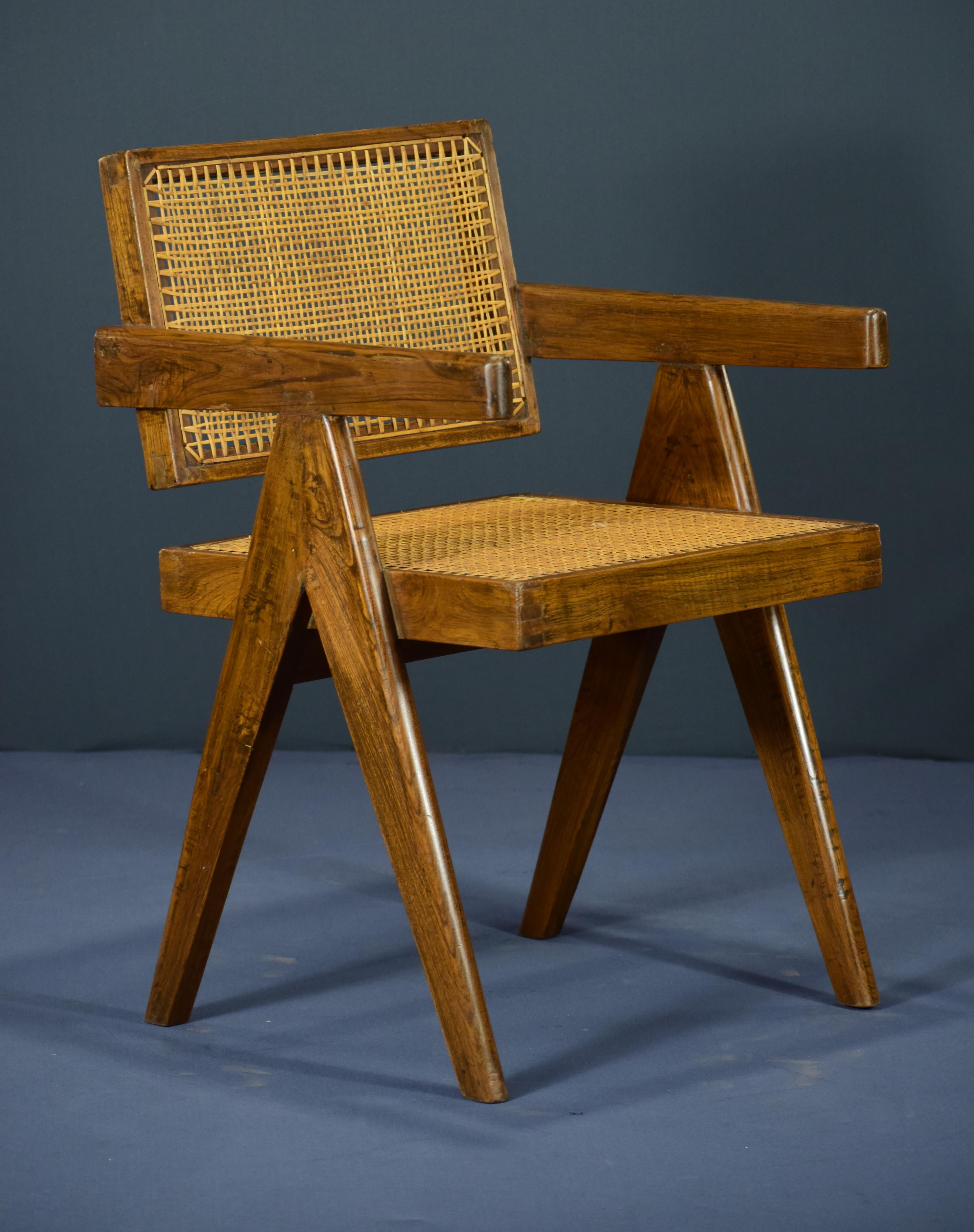 Pierre Jeanneret Set of 4 Chairs PJ-SI-28-A / Authentic Mid-Century ...