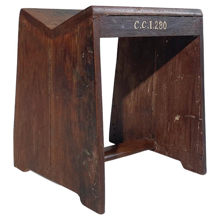 Pierre Jeanneret Sewing Stool at 1stDibs