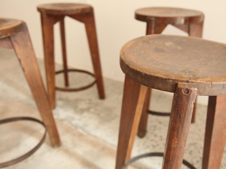 Pierre Jeanneret, Stools from Punjab University, circa 1965 at 1stDibs