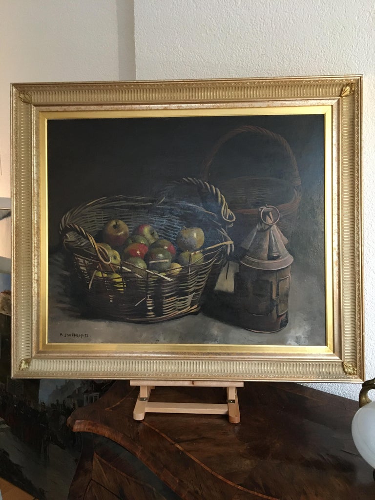 Pierre Jouffroy - Still life with wicker baskets For Sale at 1stDibs