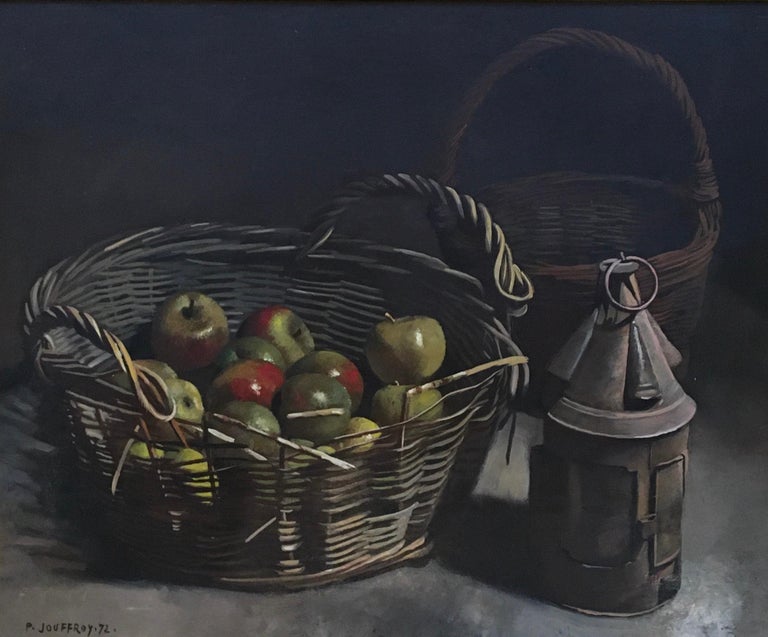 Pierre Jouffroy - Still life with wicker baskets For Sale at 1stDibs