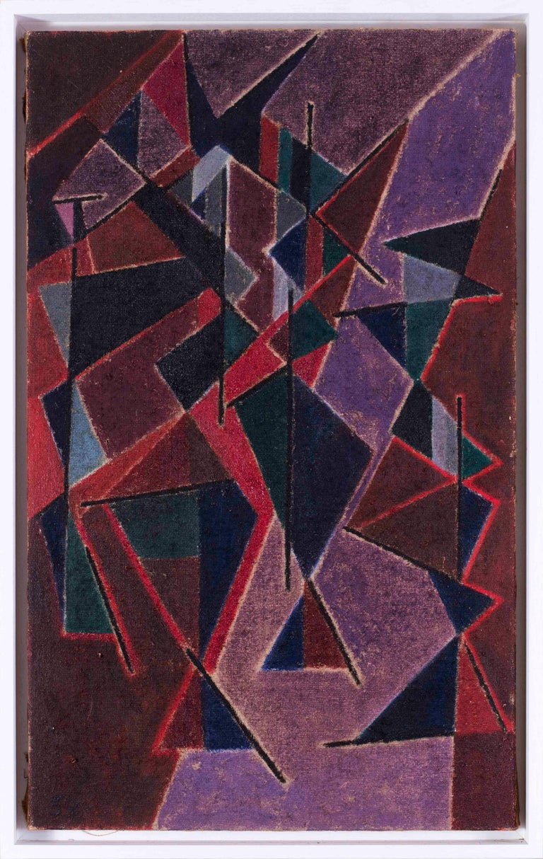 Pierre Jourda - Abstract, mid 20th Century French original oil painting ...