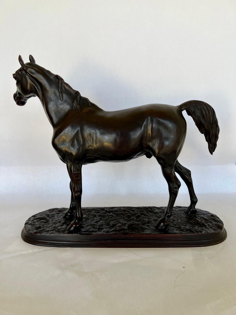 Pierre Jules Mene, French Bronze “Ibrahim” Equestrian Horse Sculpture ...