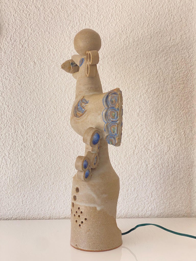 Pierre Koppe '1931 - 2016' Amazing Ceramic Zoomorphic Lamp, Unique ...