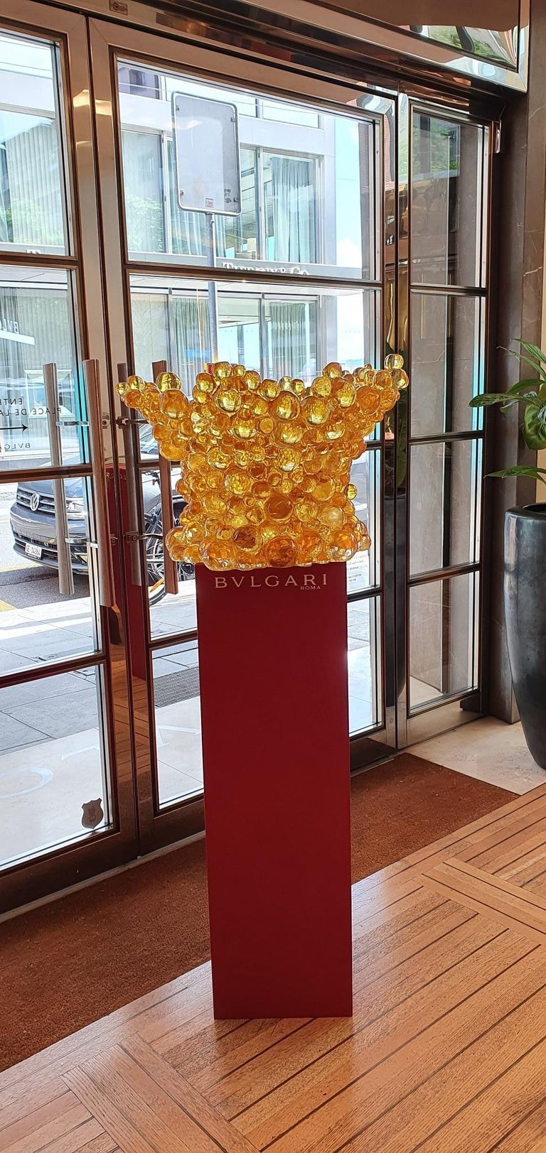 Pierre Koukjian - BUBBLE BUCKET, Blue Resin Ice Bucket For Sale at 1stDibs