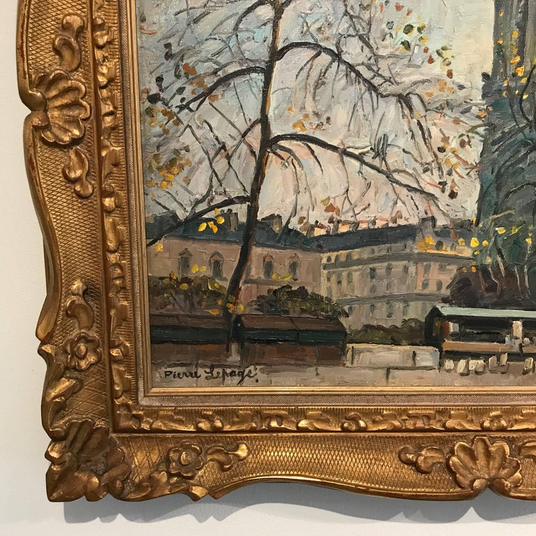 Pierre Lepage - Pierre Lepage 'Notre Dame' 1940-50 Oil on Canvas Post ...