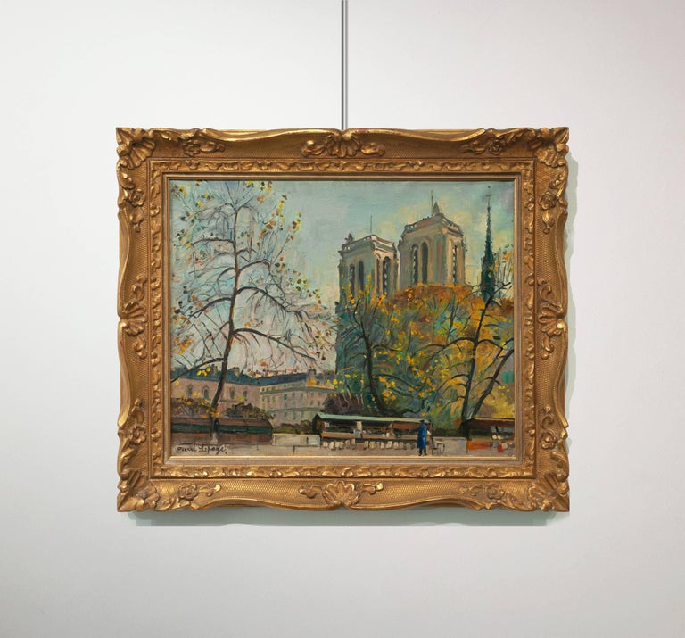 Pierre Lepage - Pierre Lepage 'Notre Dame' 1940-50 Oil on Canvas Post ...
