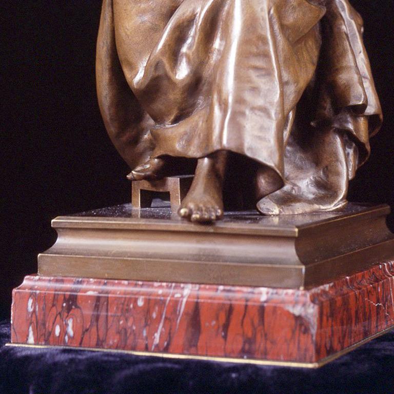 Pierre-Louis Détrier - Mother and Child, Bronze, Medium Brown Patina ...