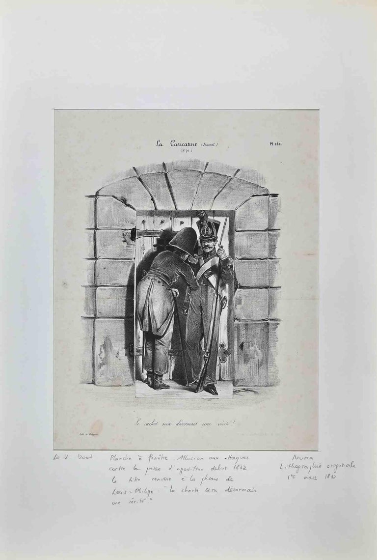 Pierre Michel Delaporte - The Caricature - Lithograph by Pierre Michel ...