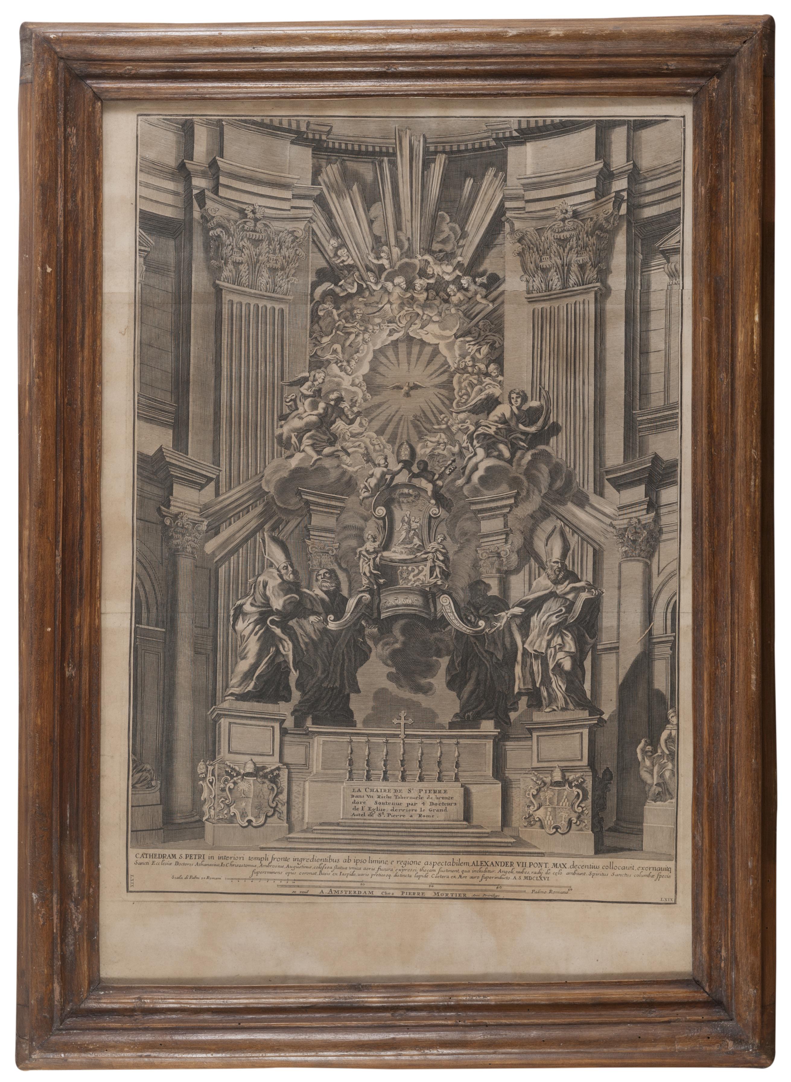 Pierre Mortier - St. Peter''s Chair - Original Etching by P. Mortier ...