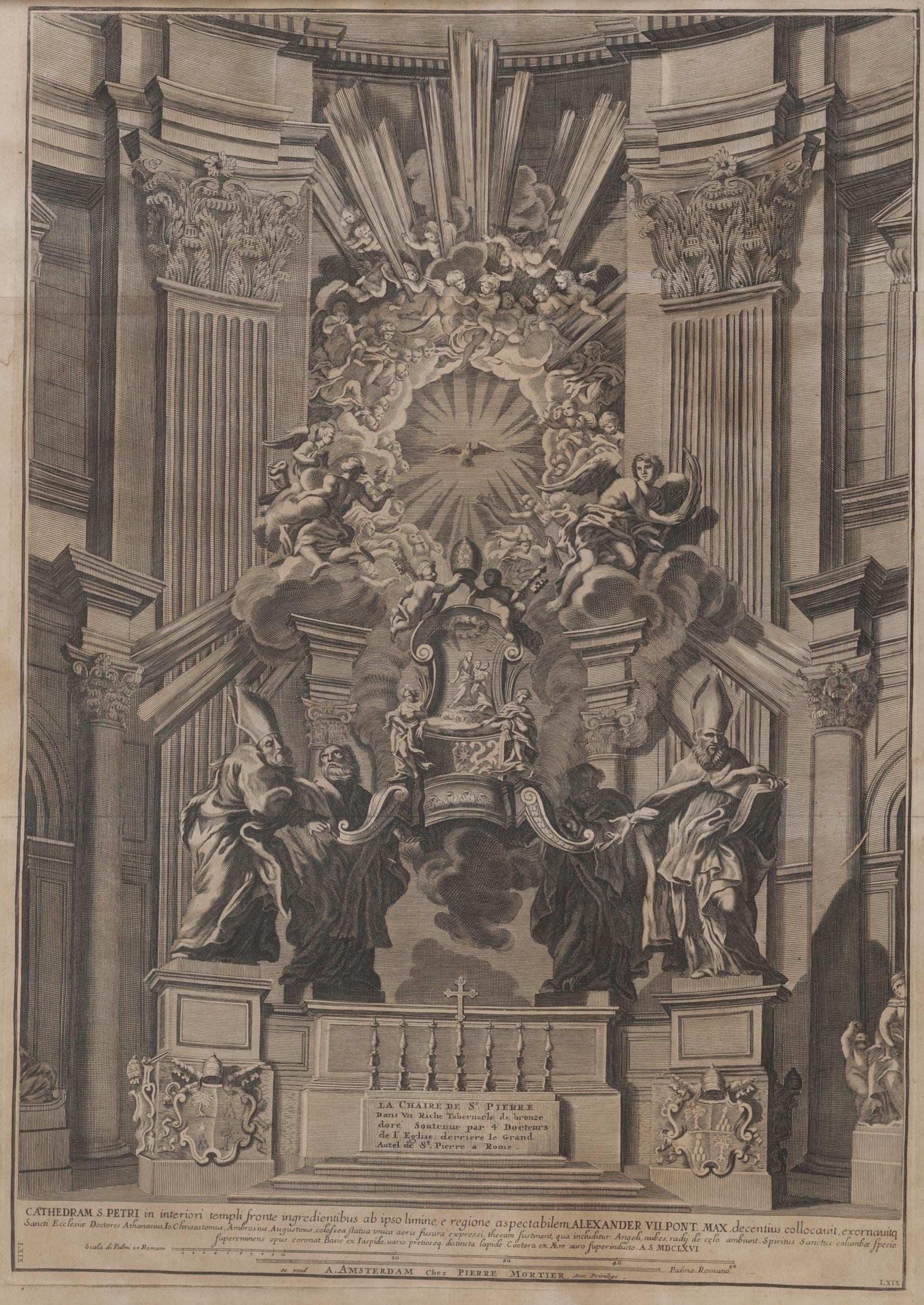 Pierre Mortier - St. Peter''s Chair - Original Etching by P. Mortier ...