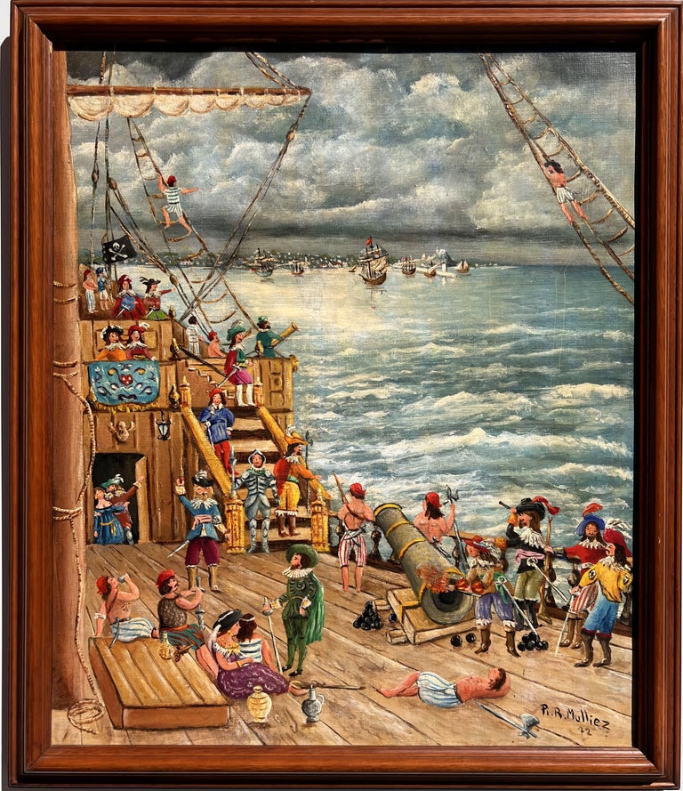 PIERRE MULLIEZ - PIERRE MULLIEZ (France) Vintage Oil painting on canvas ...