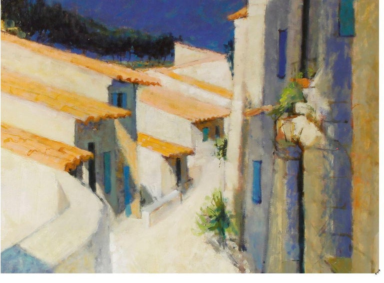 Pierre Neveu Oil on Canvas "Cucuron" For Sale at 1stDibs