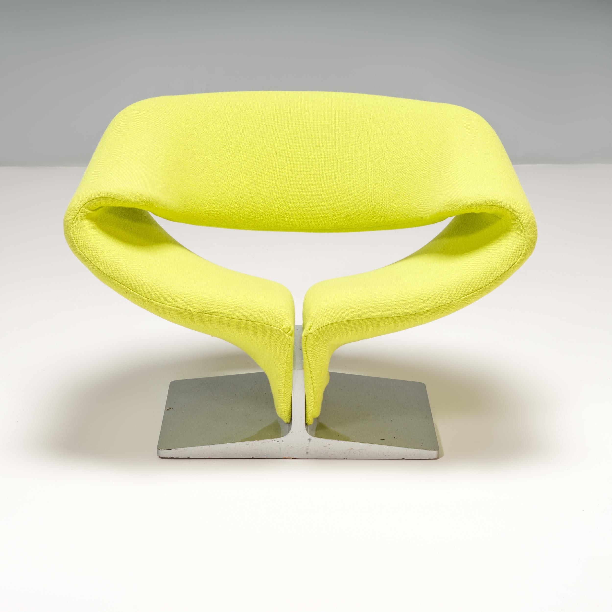 Pierre Paulin for Artifort Yellow Ribbon Chair, 1970s at 1stDibs