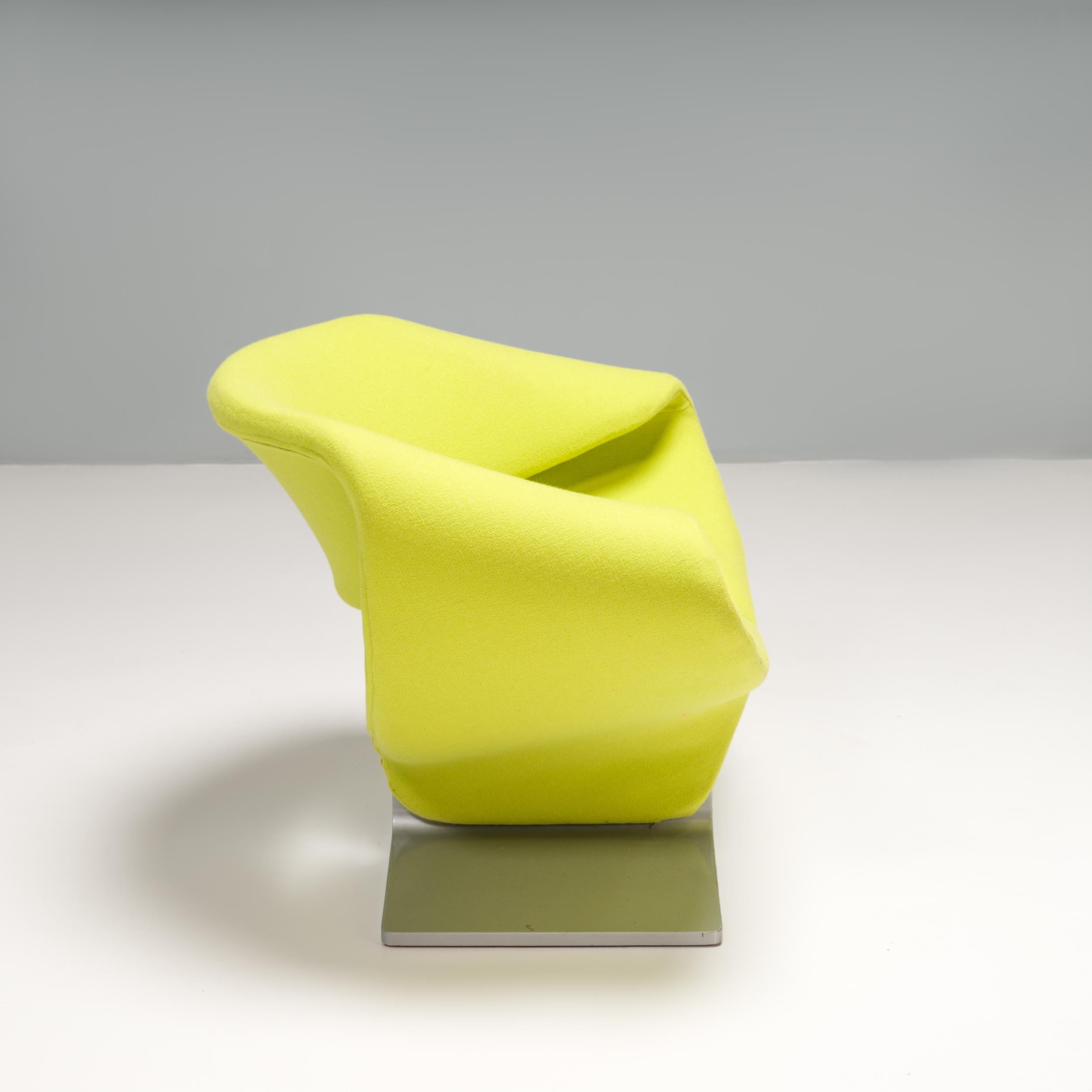 Pierre Paulin for Artifort Yellow Ribbon Chair, 1970s at 1stDibs