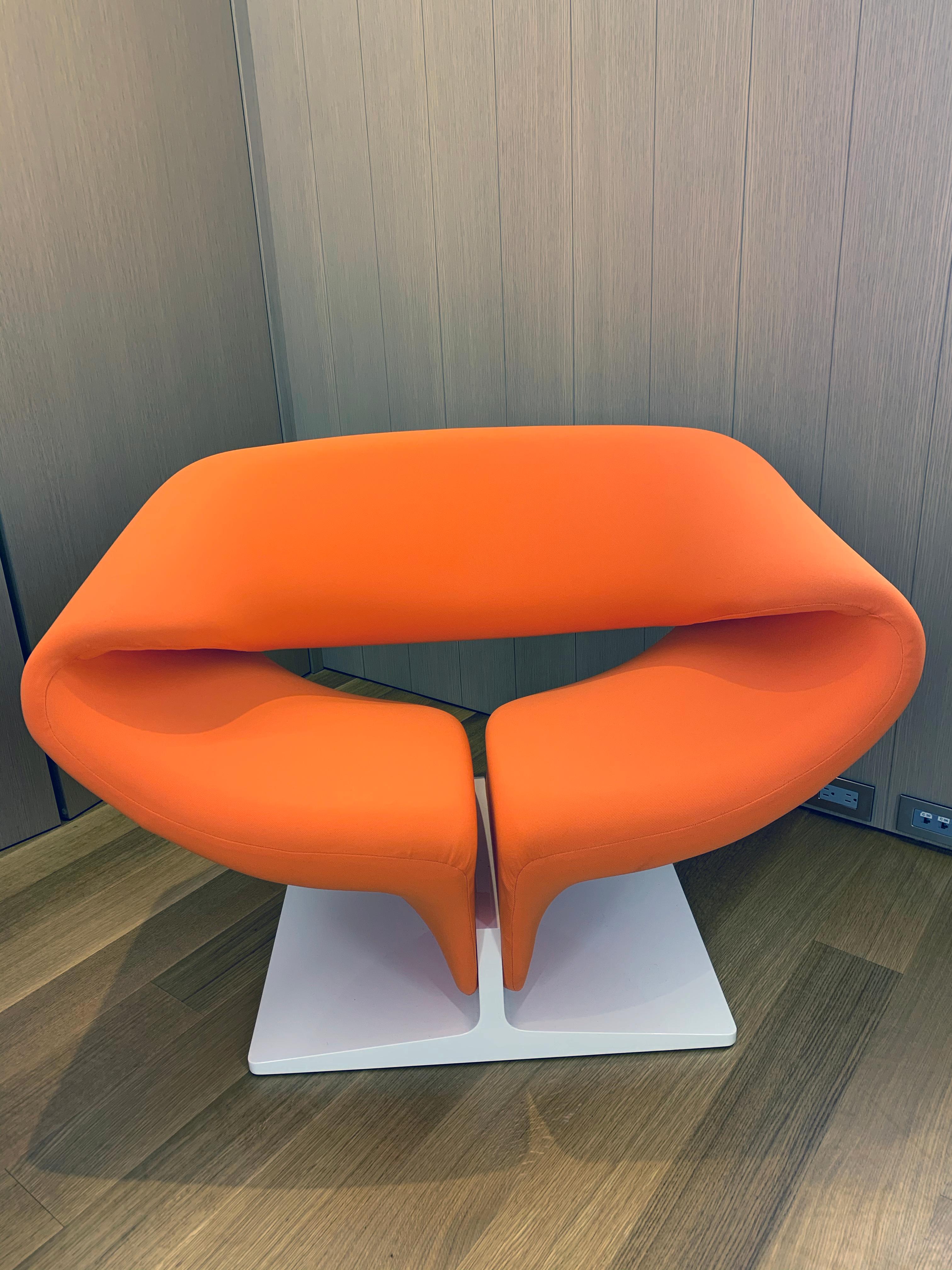 Pierre Paulin Ribbon Chair with ottoman at 1stDibs