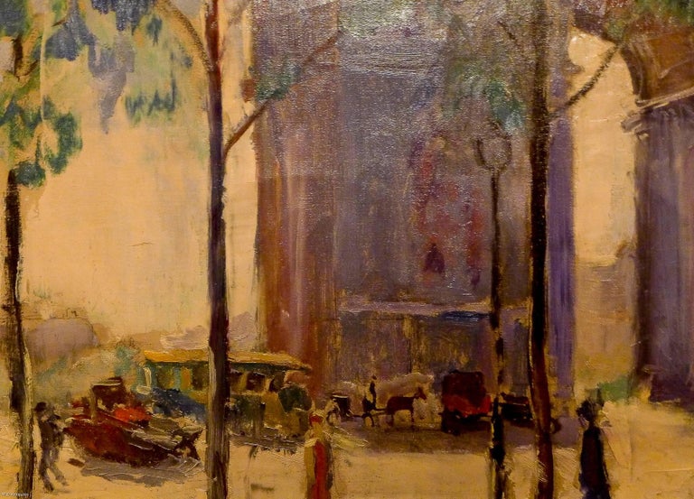 Pierre Sicard, Oil on Canvas, Arc de Triomphe in Paris, circa 1925 For ...
