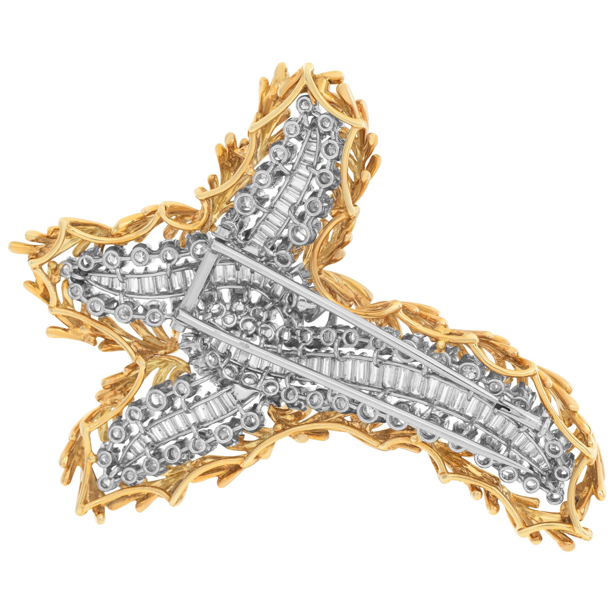 Pierre Sterle Paris (1905-1978) diamond, platinum and 18k yellow gold ...