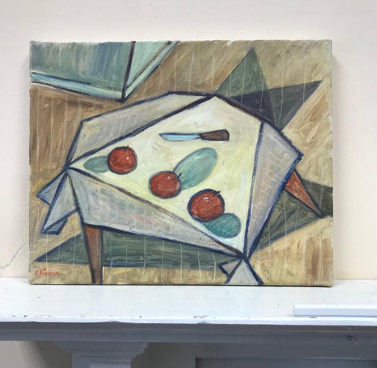 Pierre Vincent - Superb French Cubist Abstract Oil Painting Kitchen ...
