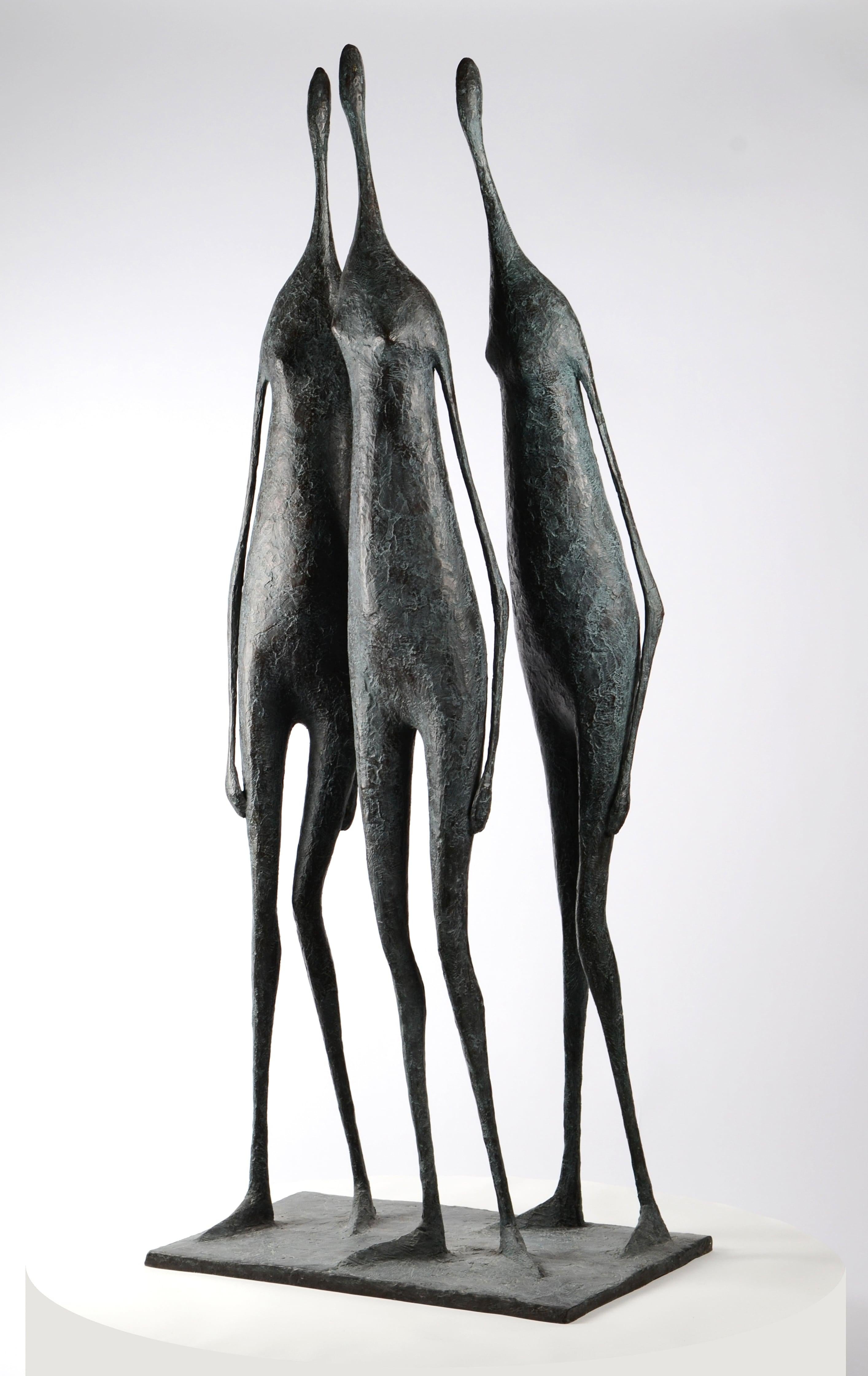 Pierre Yermia - 3 Large Standing Figures I - Bronze Group of Three ...