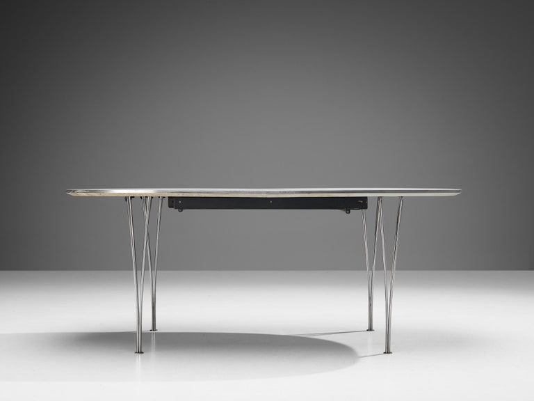 Piet Hein and Bruno Mathsson for Fritz Hansen Round Table For Sale at ...