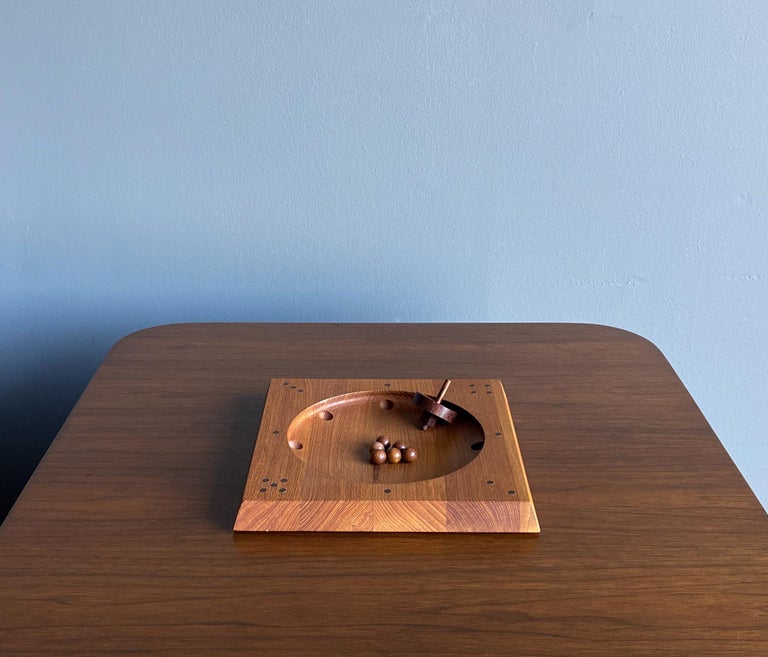 Piet Hein for Skjode, Denmark Teak Roulette Board Game, 1960's For Sale ...