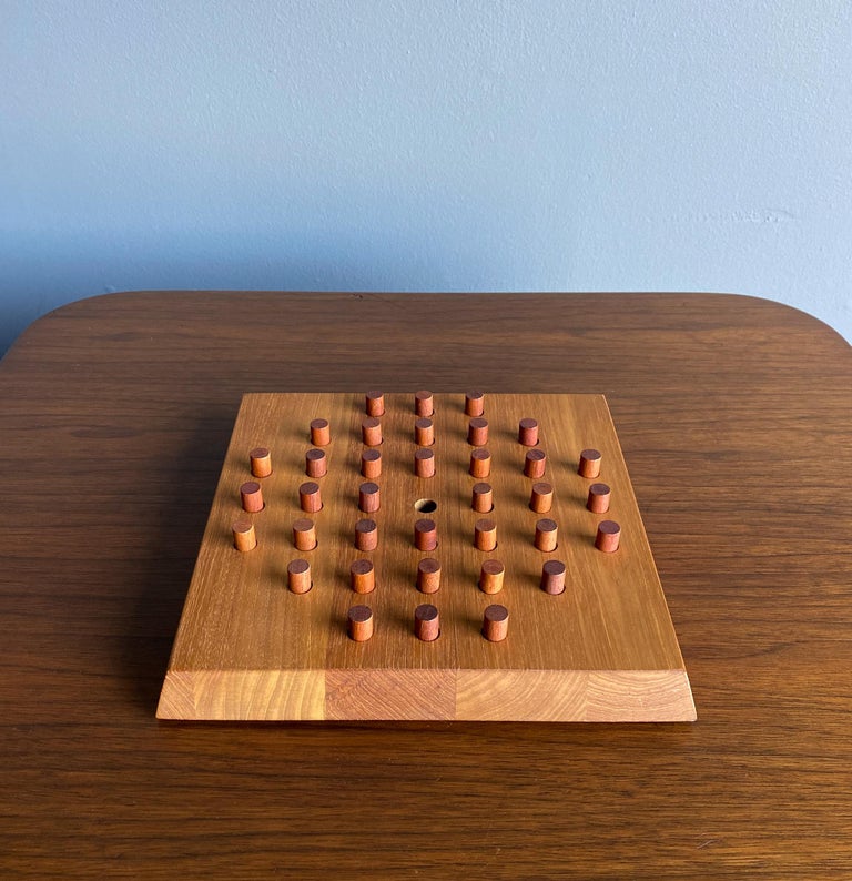 Piet Hein for Skjode, Denmark Teak Solitaire Board Game, 1960's For ...