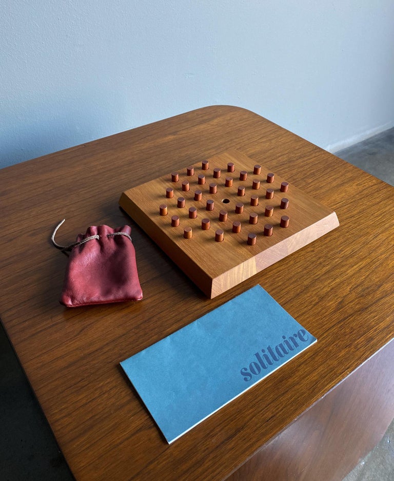 Piet Hein for Skjode, Denmark Teak Solitaire Board Game, 1960's For ...