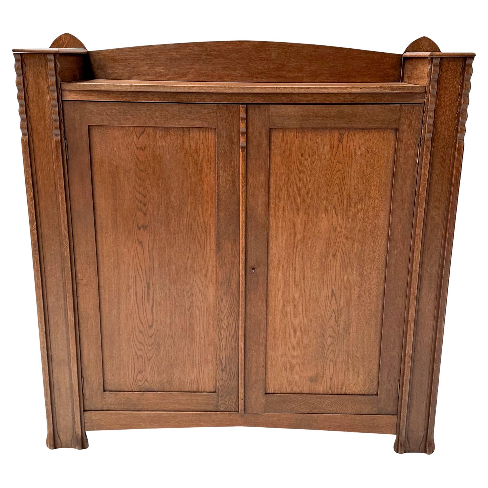 Oak Art Deco Amsterdamse School Cabinet by Piet Kramer, 1920s For Sale ...