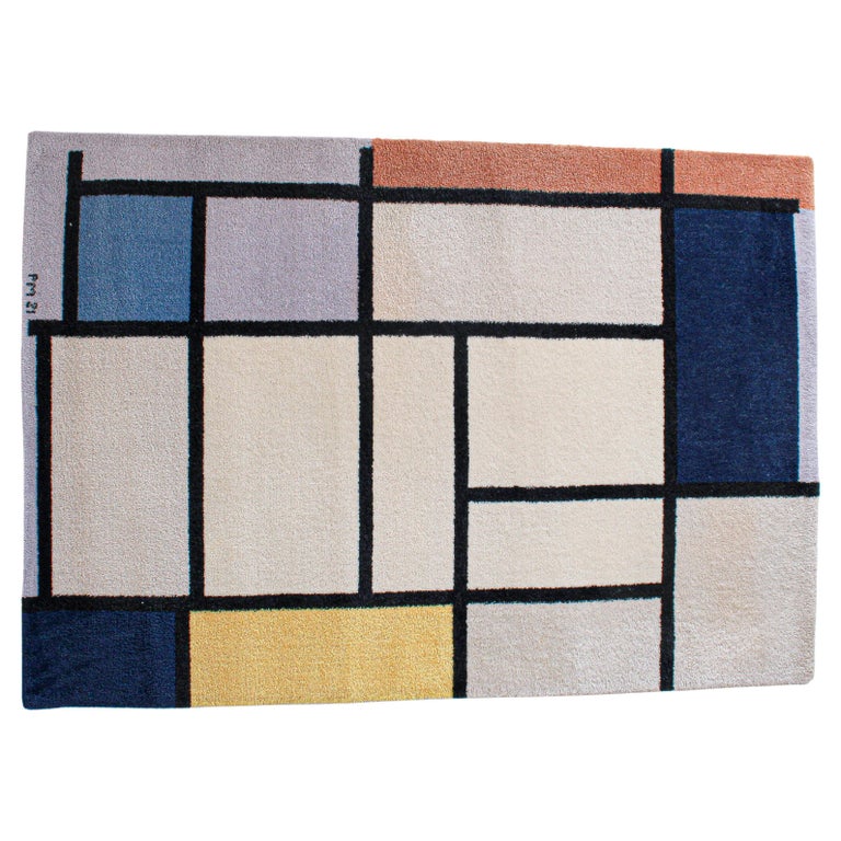 Piet Mondrian Wool Rug by Ege Axminster / 20th Century For Sale at 1stDibs