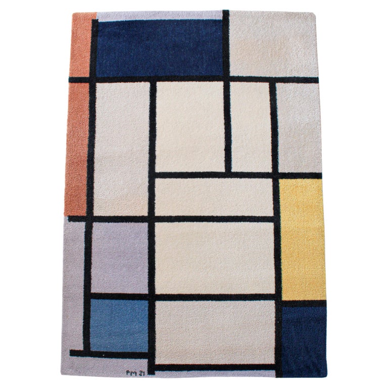 Piet Mondrian Wool Rug by Ege Axminster / 20th Century For Sale at 1stDibs
