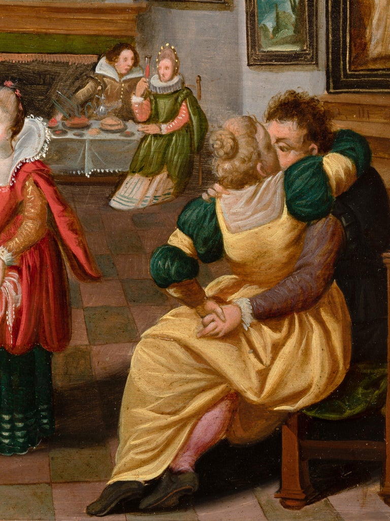 17th c. Flemish school - Allegory of the five senses - attributed to P ...